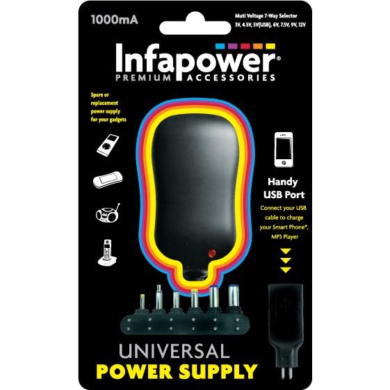 Noel Grimley Electrics - Infapower P002 1000mA Universal Power Supply